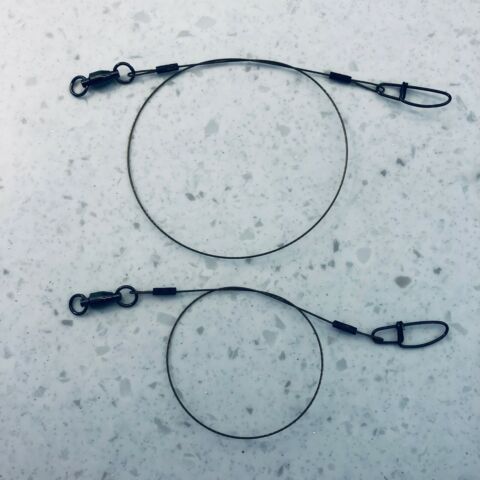 Stainless Steel Stranded Fishing Leaders - 9-12 Inch, 40lb-90lb Test